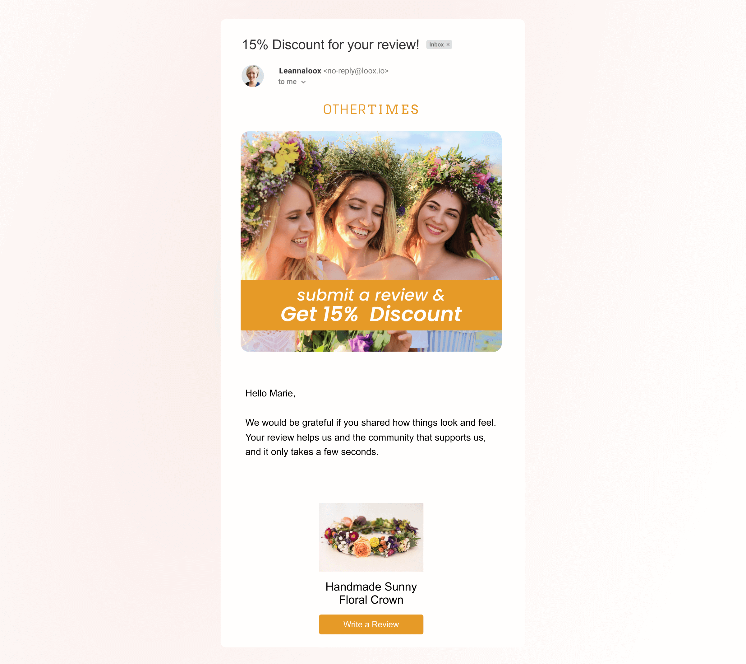Loox Blog How To Write A Winning Customer Review Email Free Template
